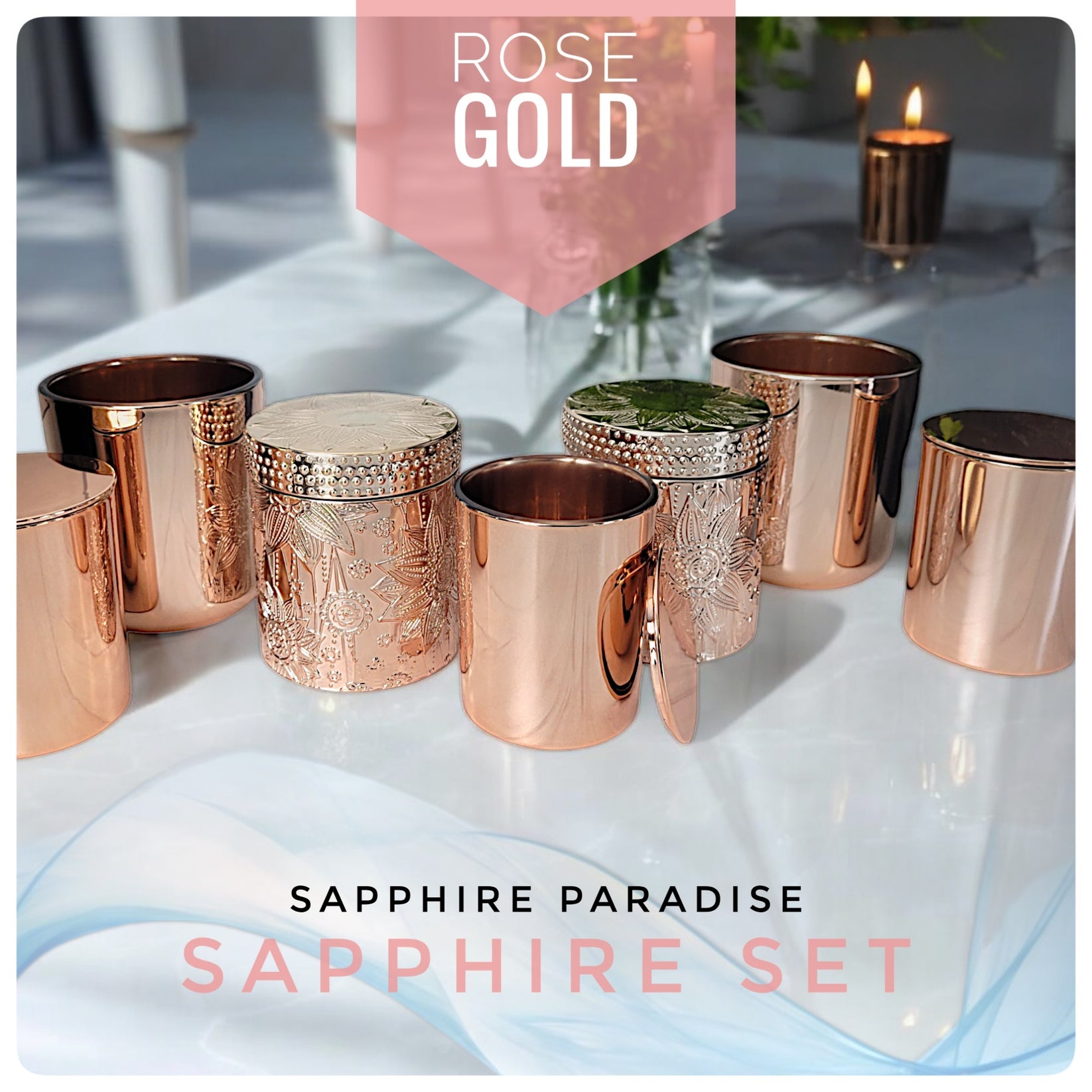 Sapphire Set (Rose Gold) – Sapphire Paradise